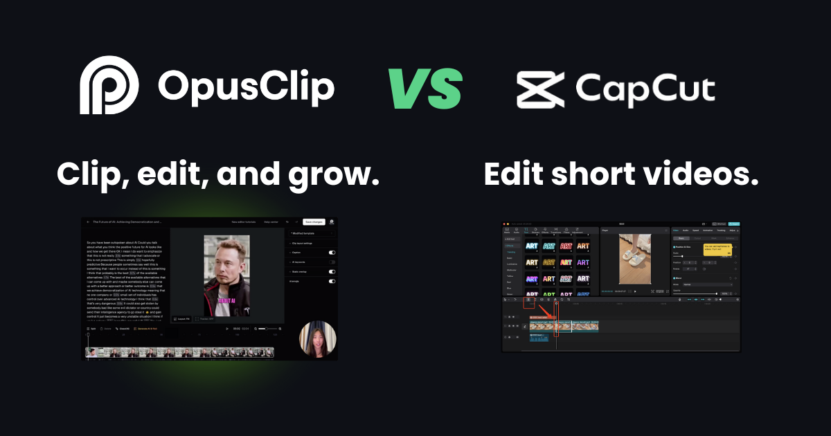 CapCut Alternative | OpusClip - AI-powered Video Repurposing