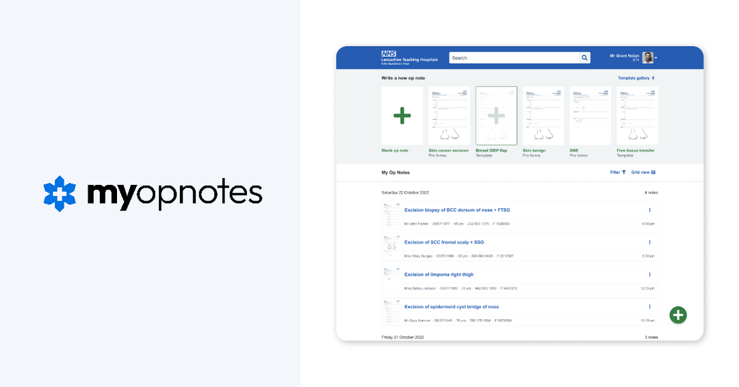 MyOpNotes - Digital Operation Notes