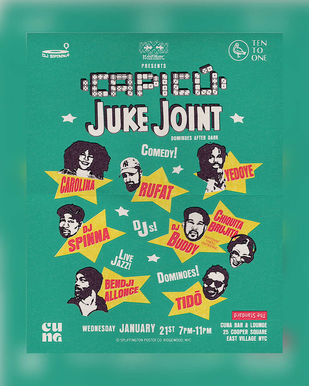 DJ SPINNA @ The JUKE JOINT • A Night of Live Jazz + Comedy + Dominoes ...