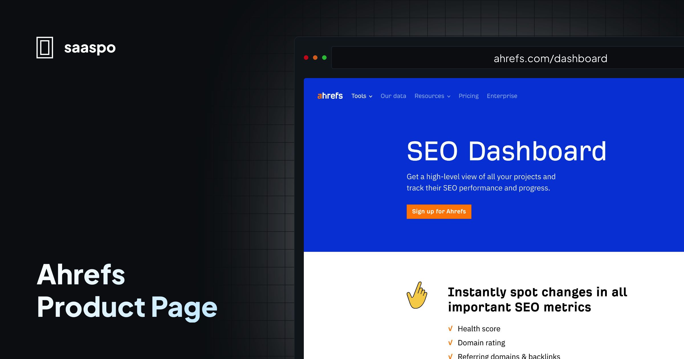 Saaspo | Ahrefs Product Page