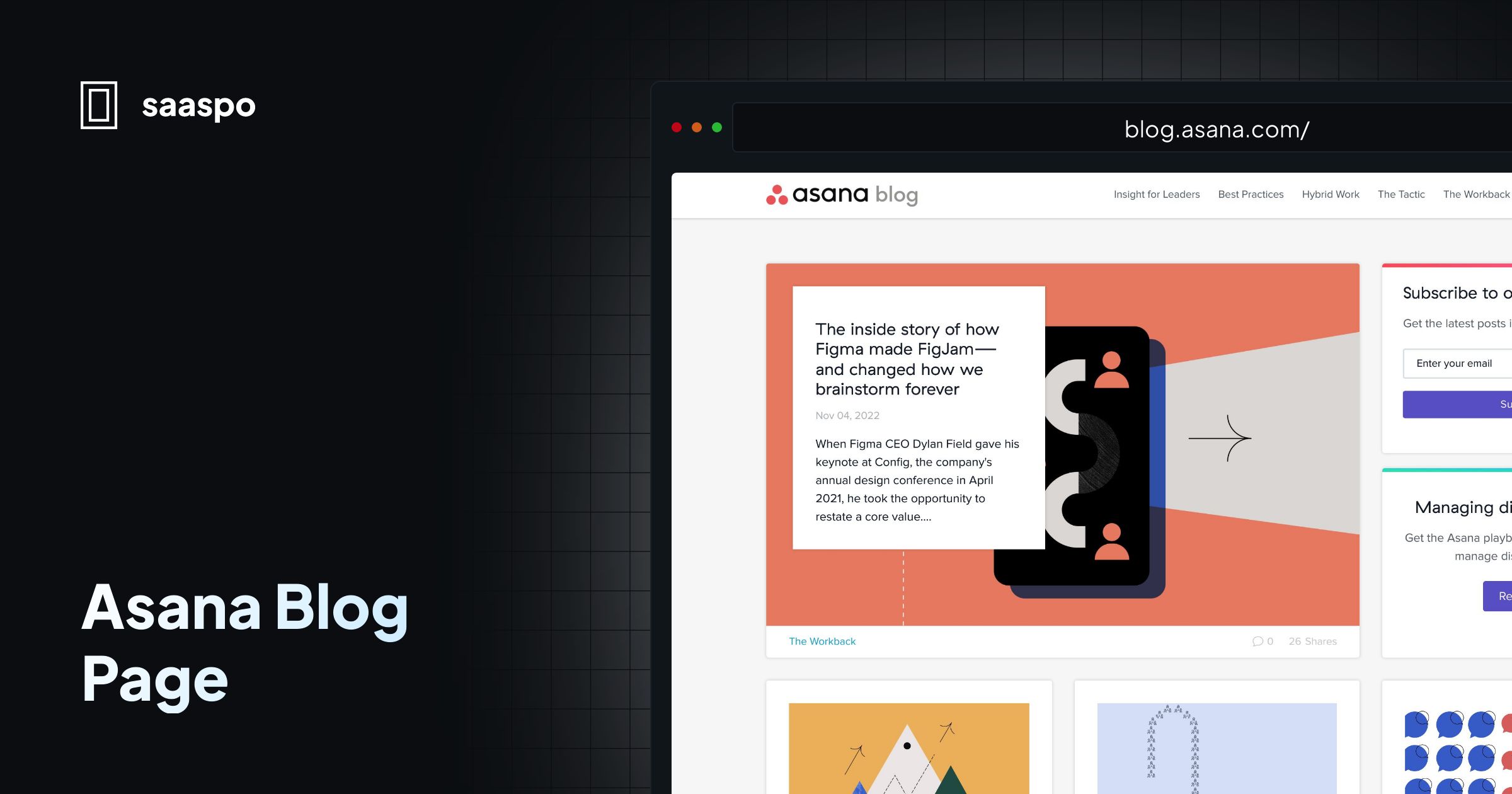 Saaspo | Asana Blog Page