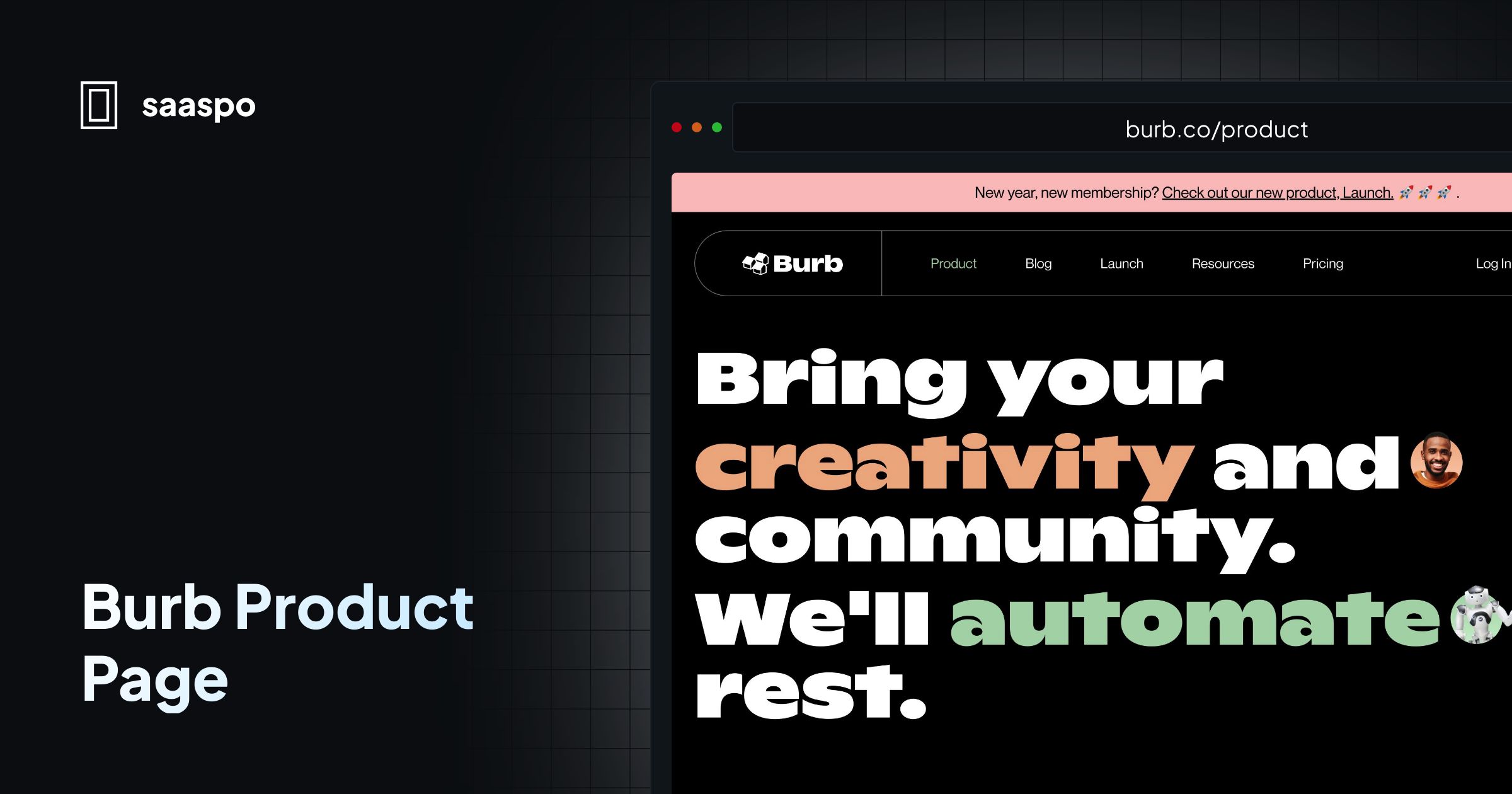 Saaspo | Burb Product Page