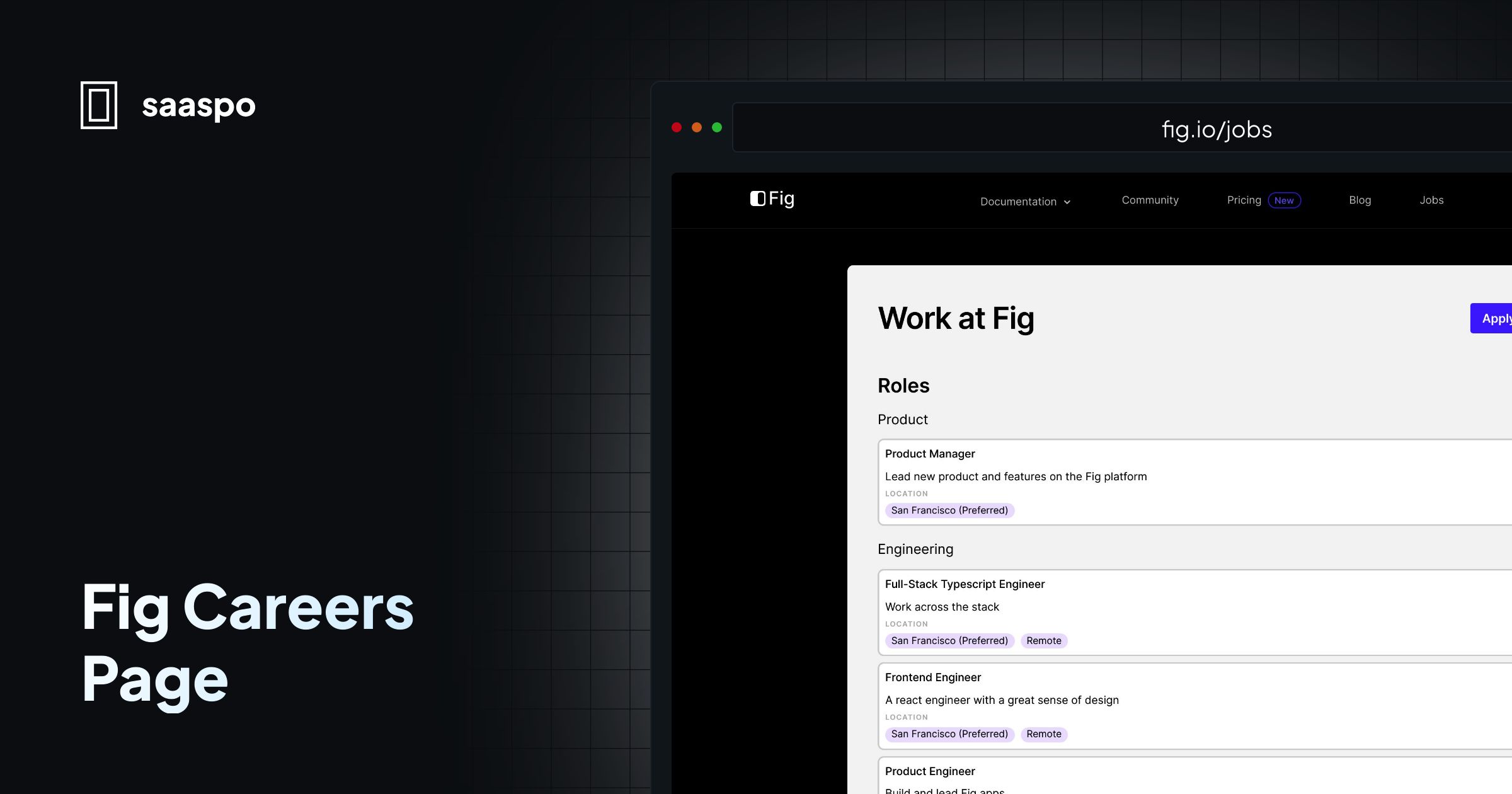 Saaspo | Fig Careers Page