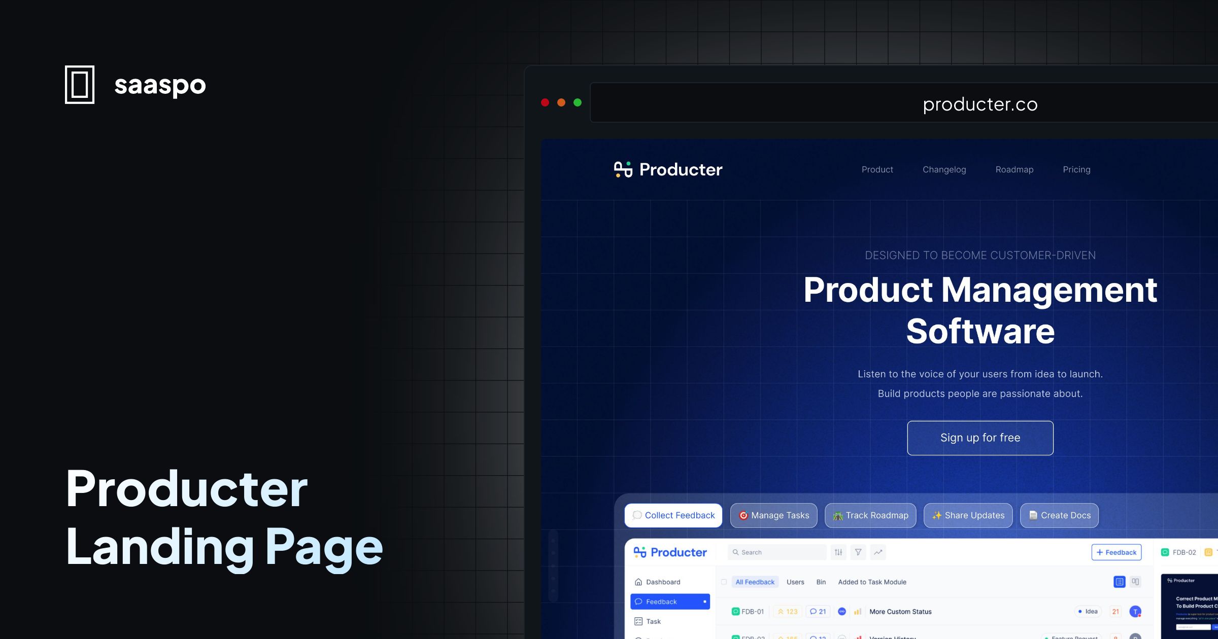 Saaspo | Producter Landing Page