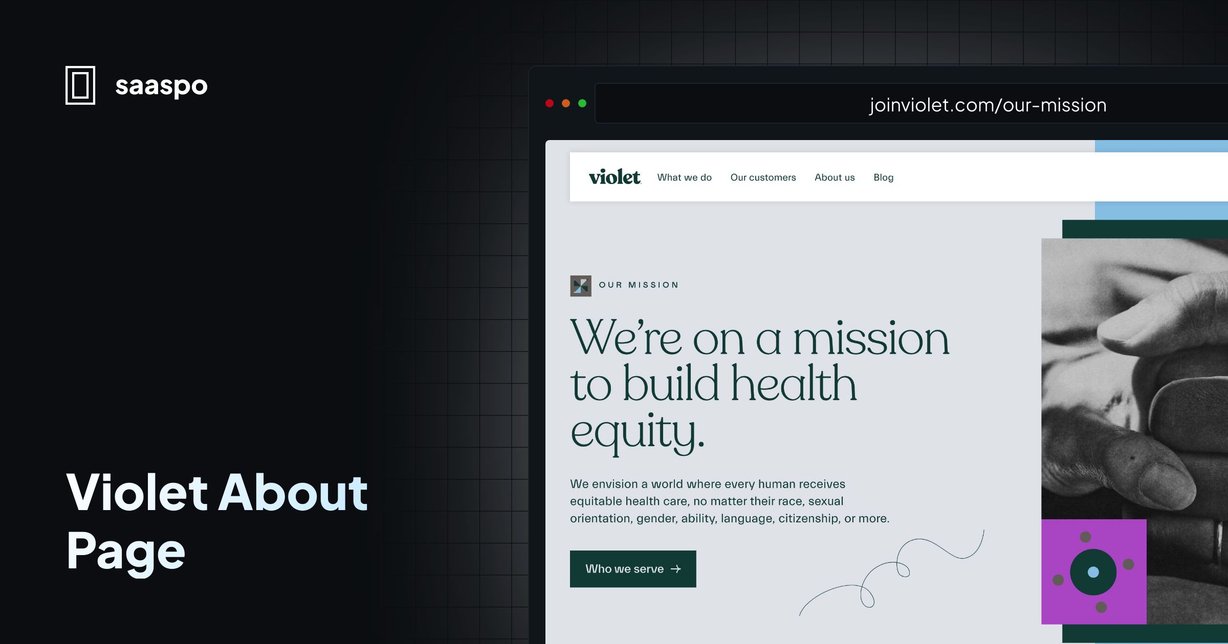 Saaspo | Violet About Page