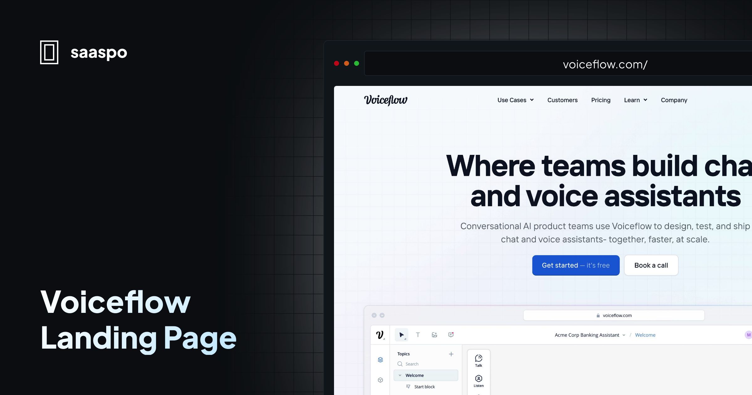 Saaspo | Voiceflow Landing Page