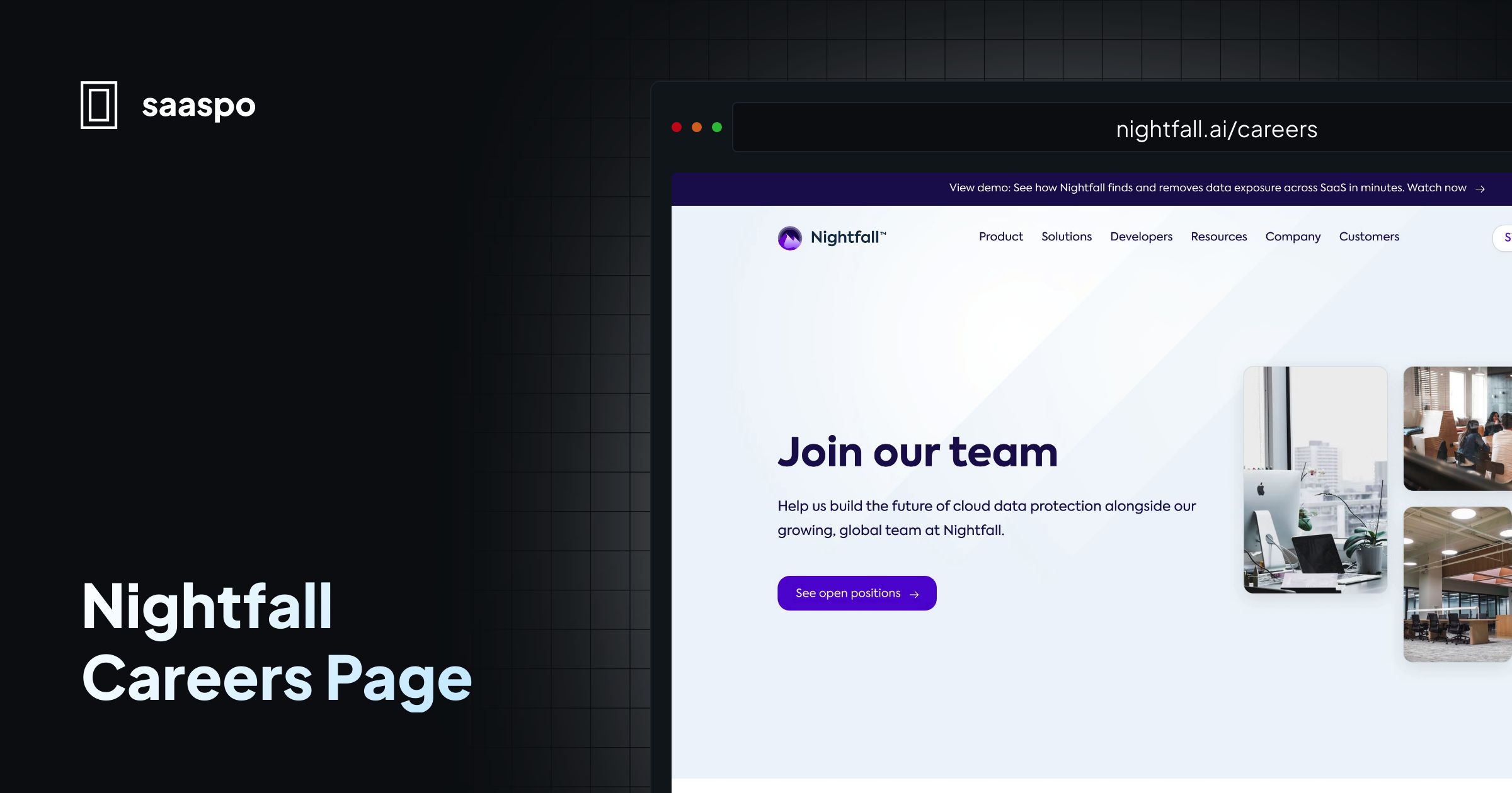 Saaspo | Nightfall Careers Page