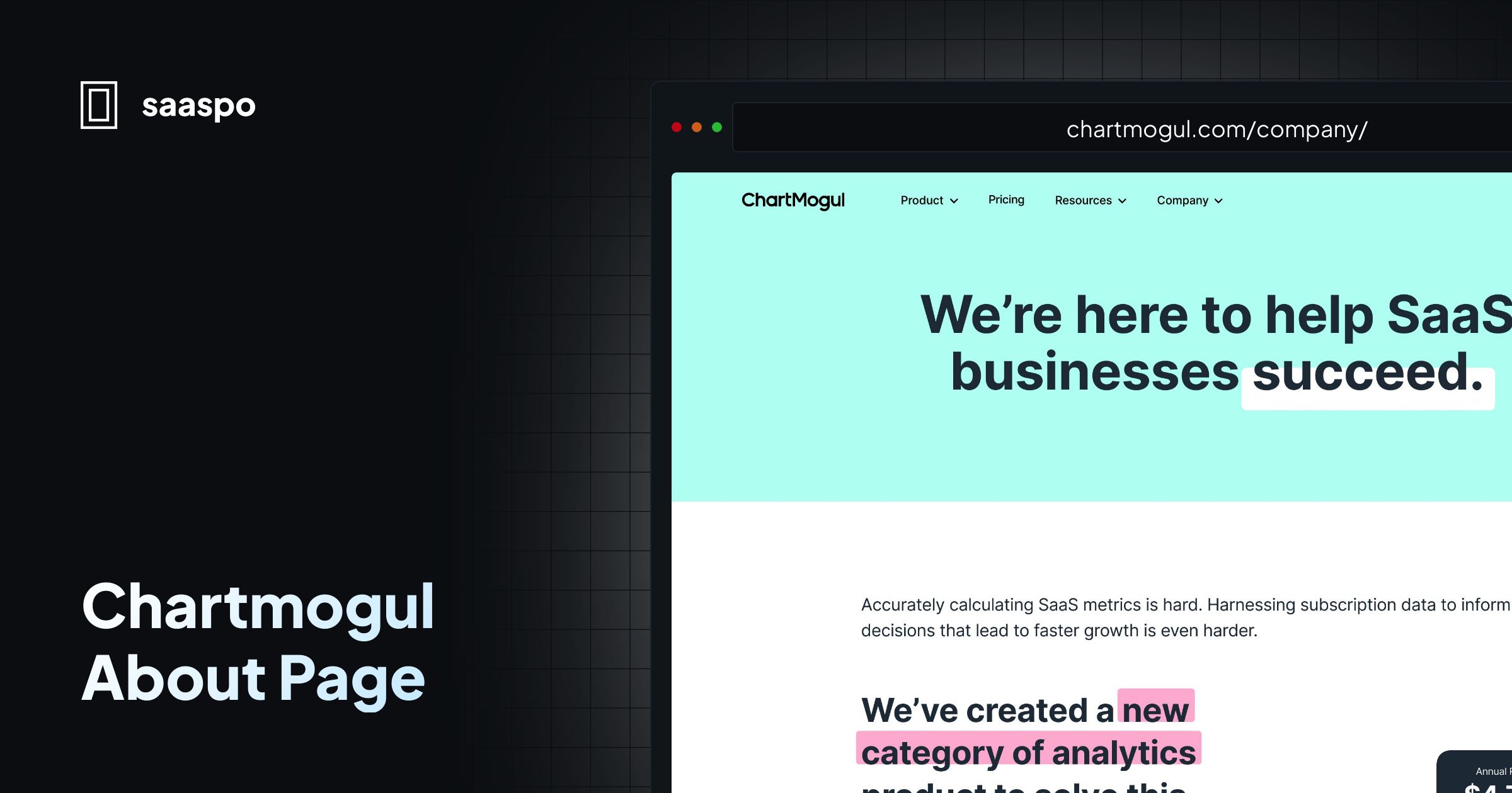 Saaspo | Chartmogul About Page