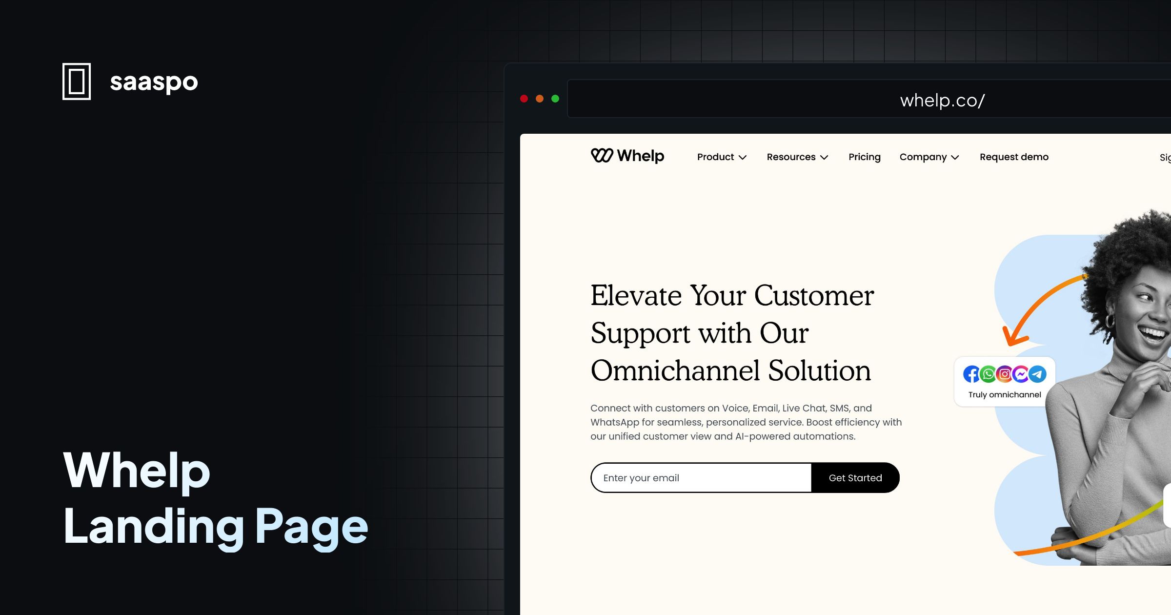 Saaspo | Whelp Landing Page