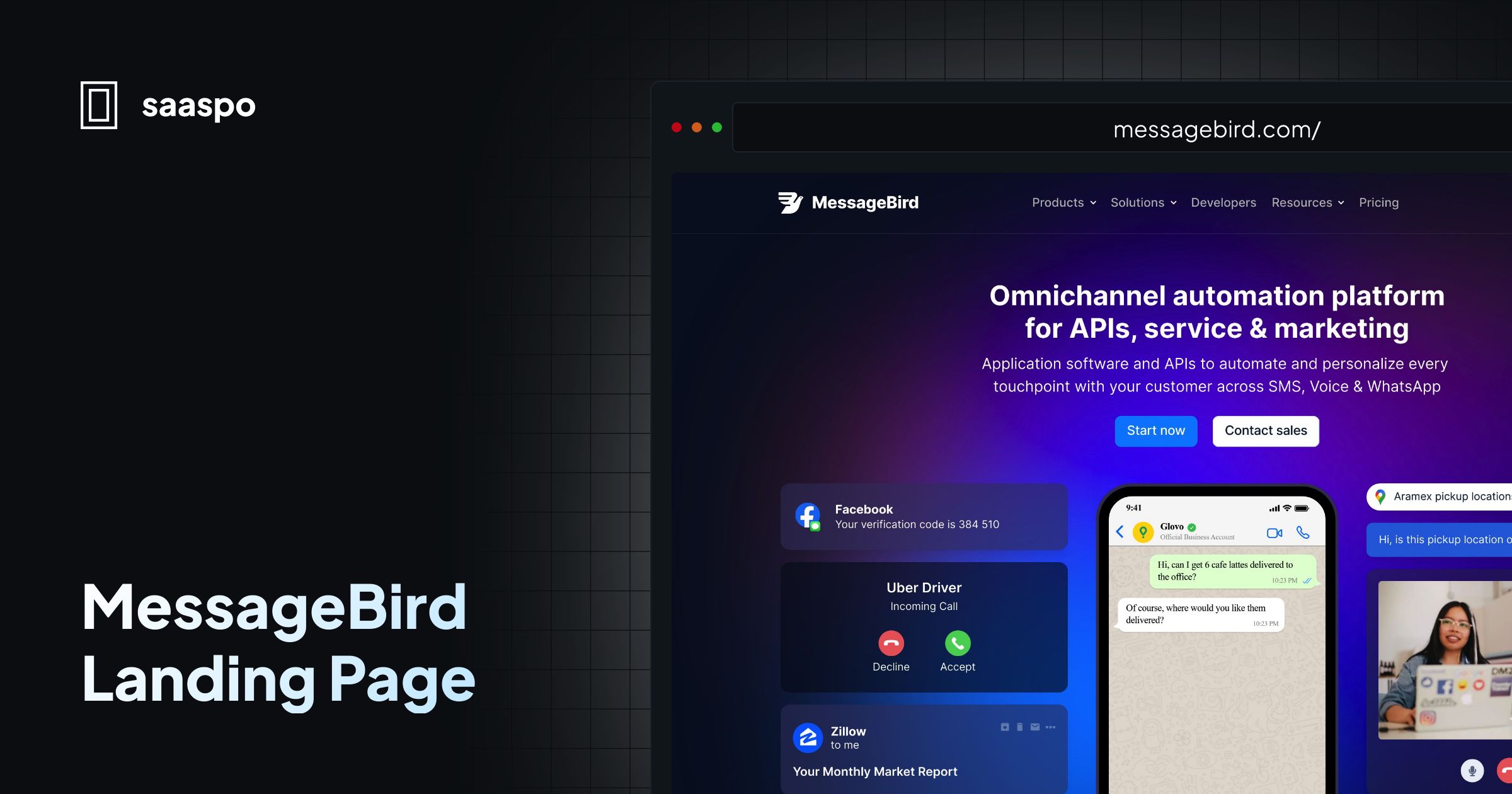 Saaspo | MessageBird Landing Page