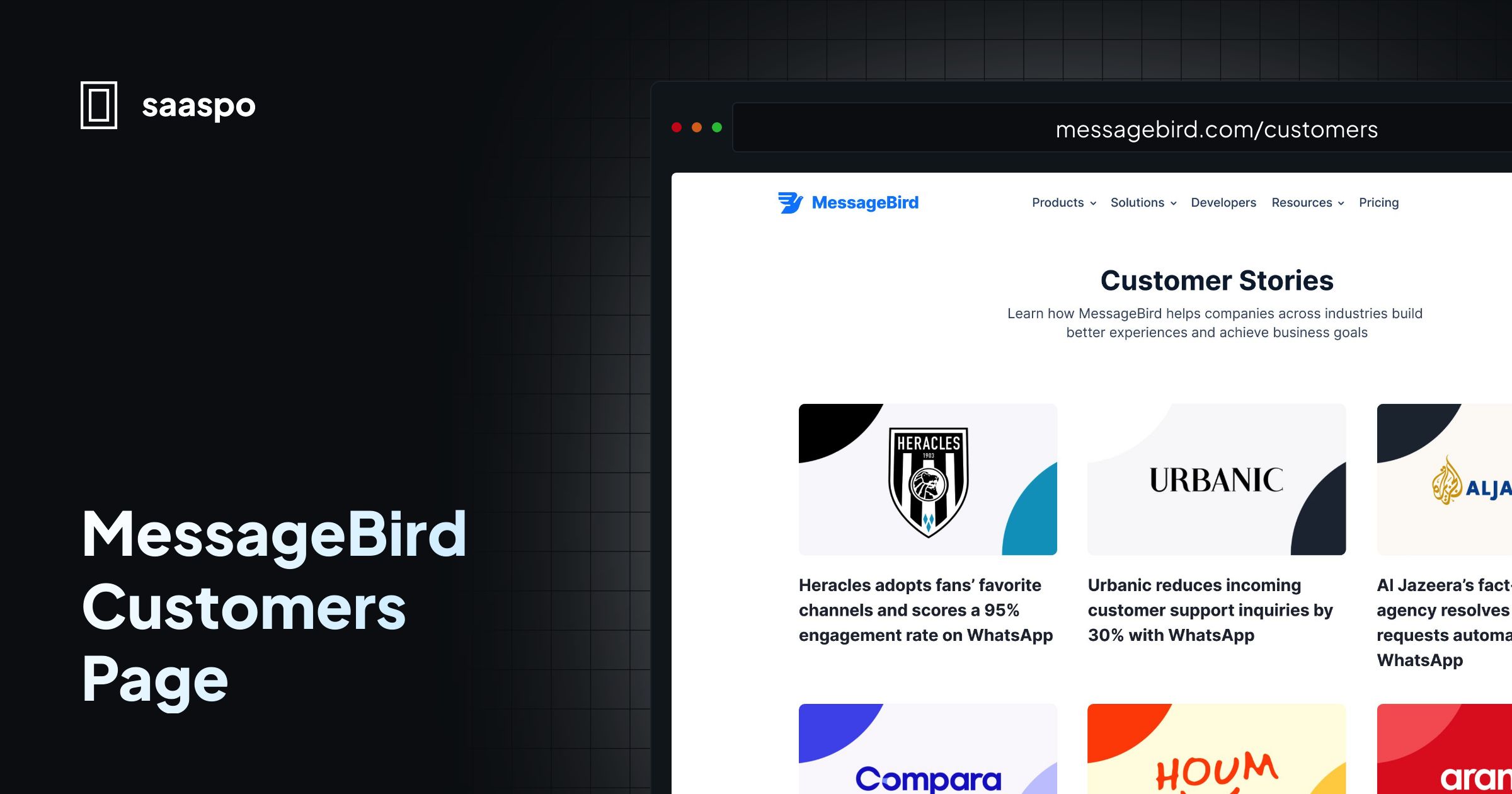 Saaspo | MessageBird Customers Page