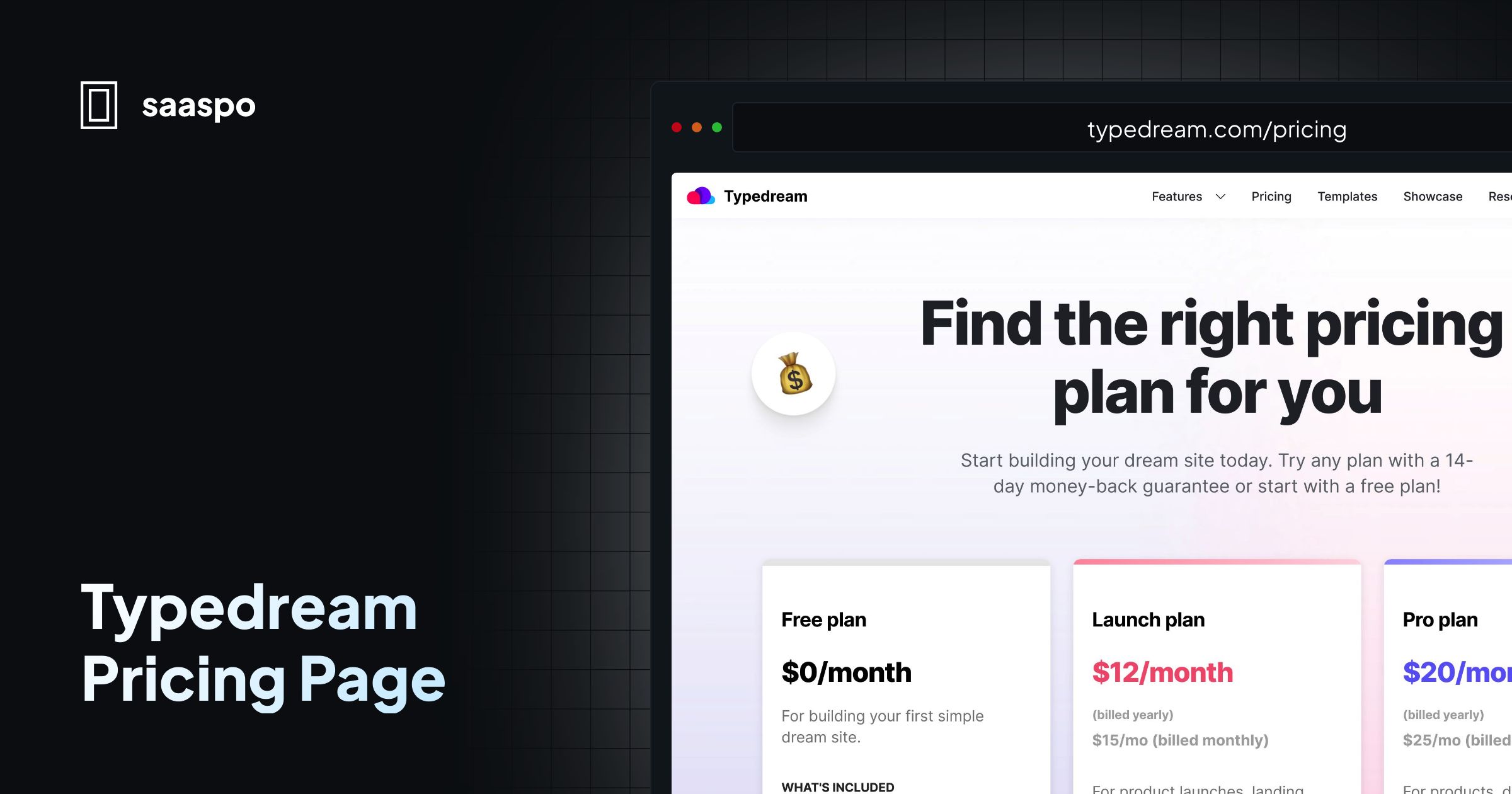 Saaspo | Typedream Pricing Page