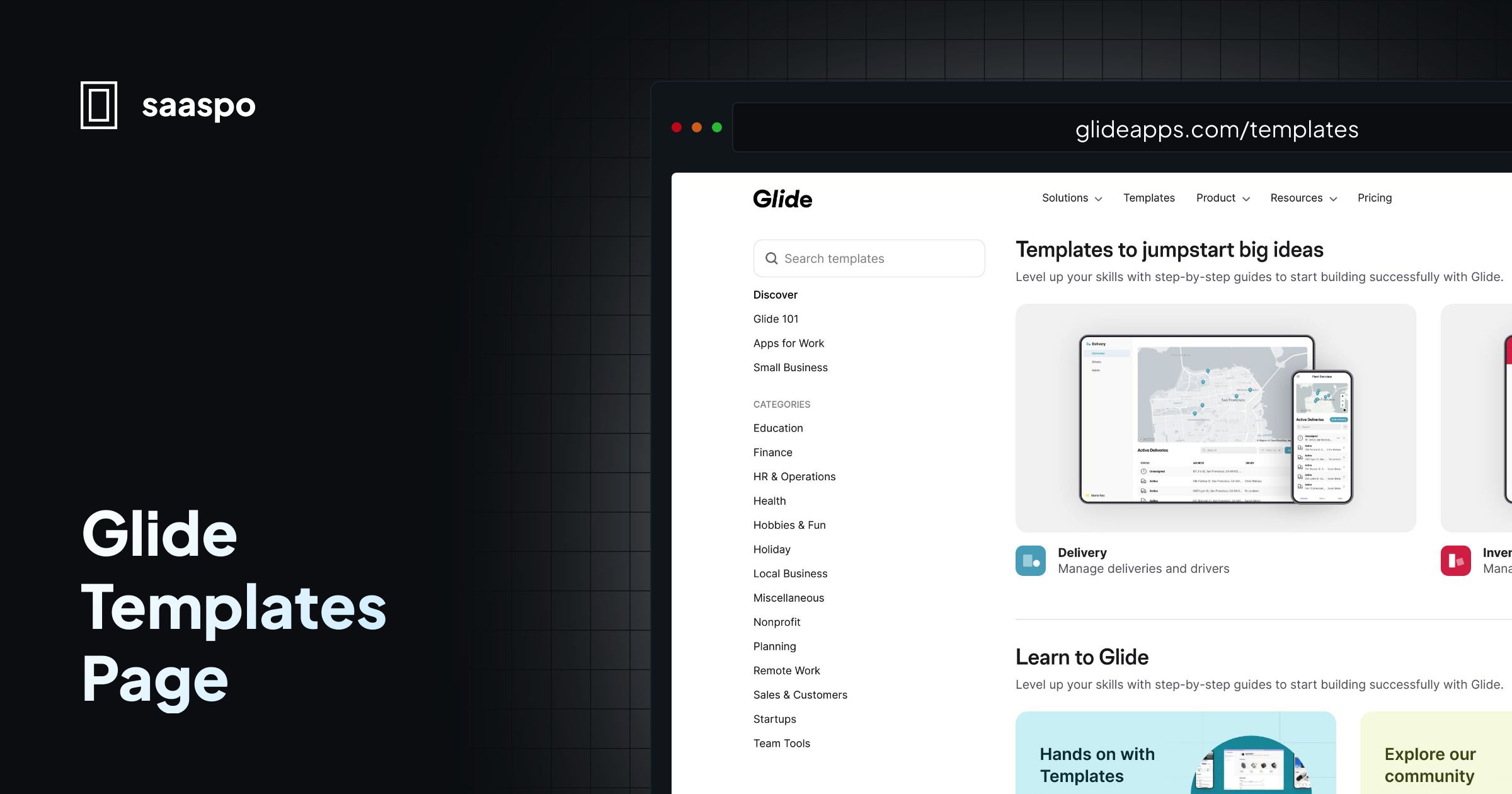 Saaspo | Glide Templates Page