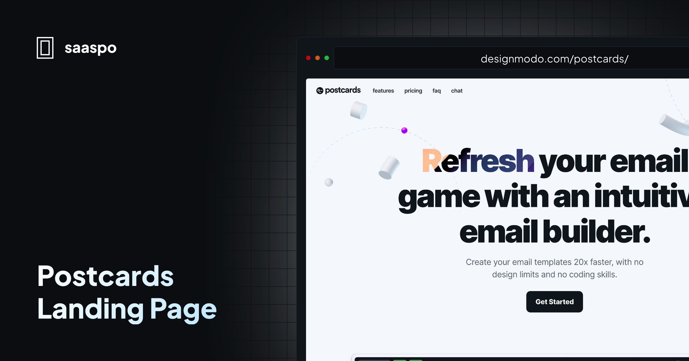 Saaspo | Postcards Landing Page