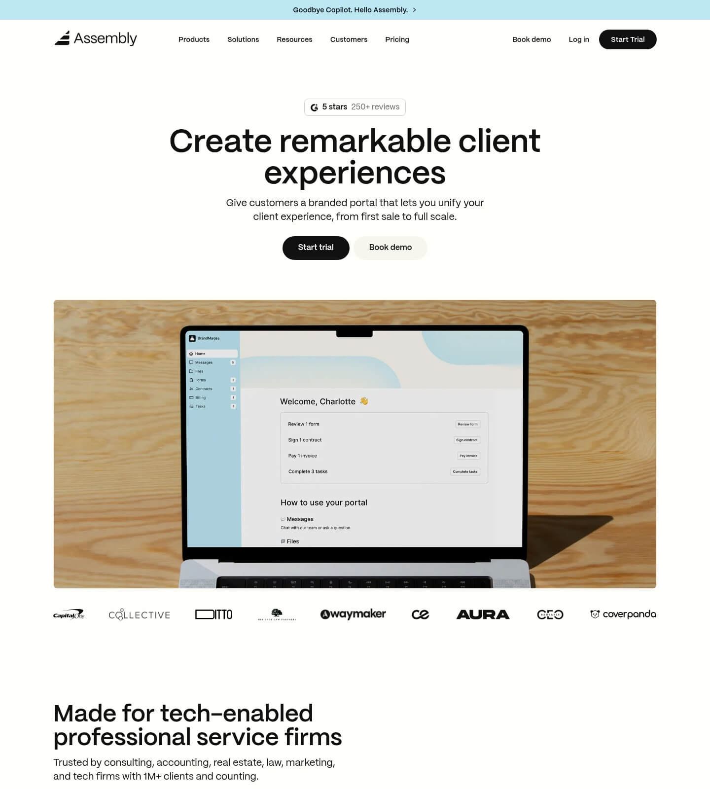 Saaspo | Assembly Portal Landing Page
