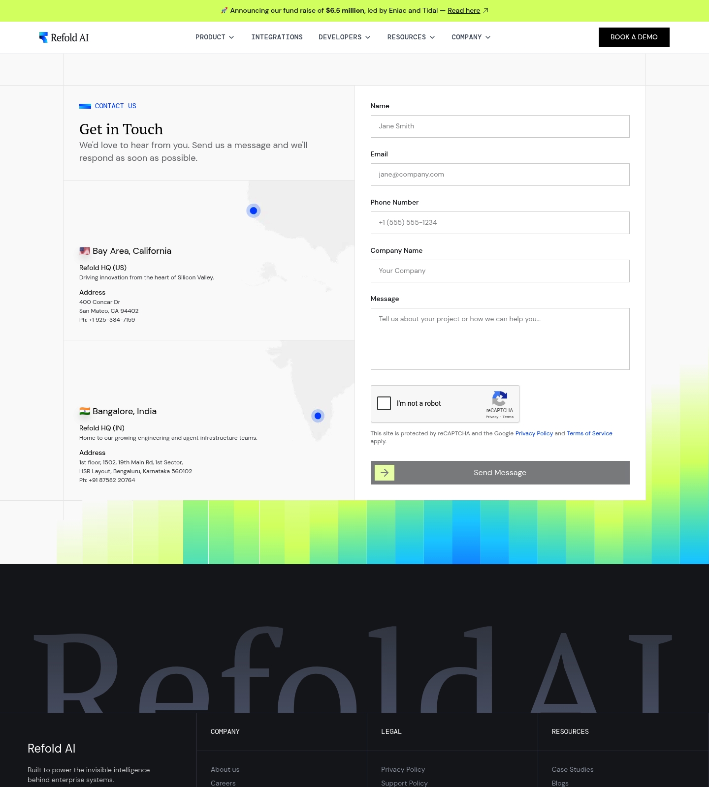Saaspo | Refold AI Contact Page