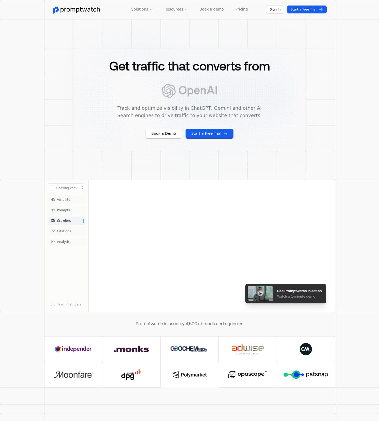 Saaspo | Promptwatch Landing Page