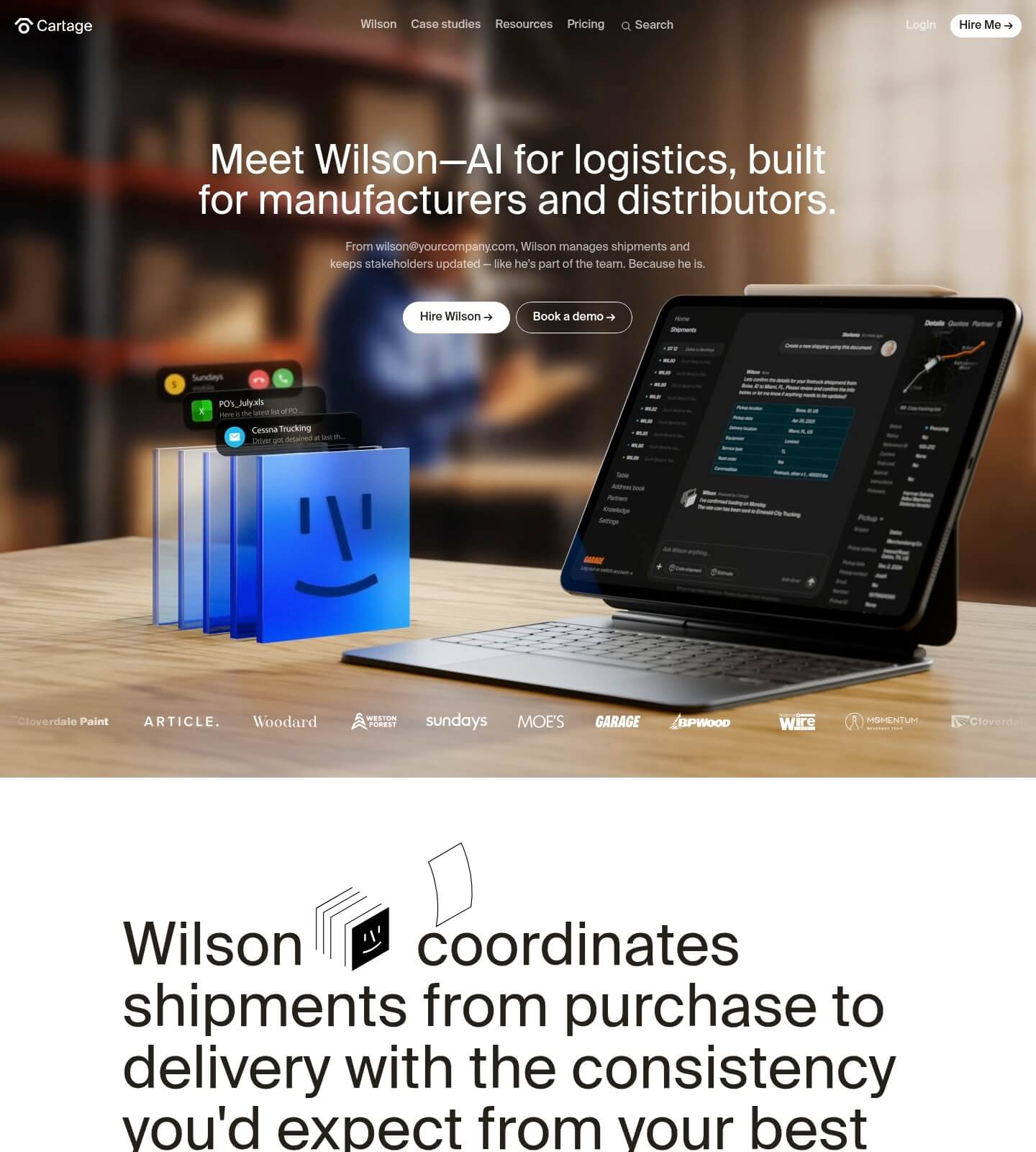 Saaspo | Cartage Landing Page