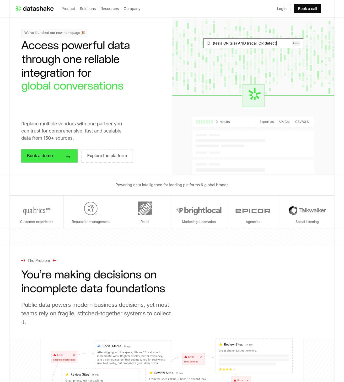 Saaspo | Datashake Landing Page