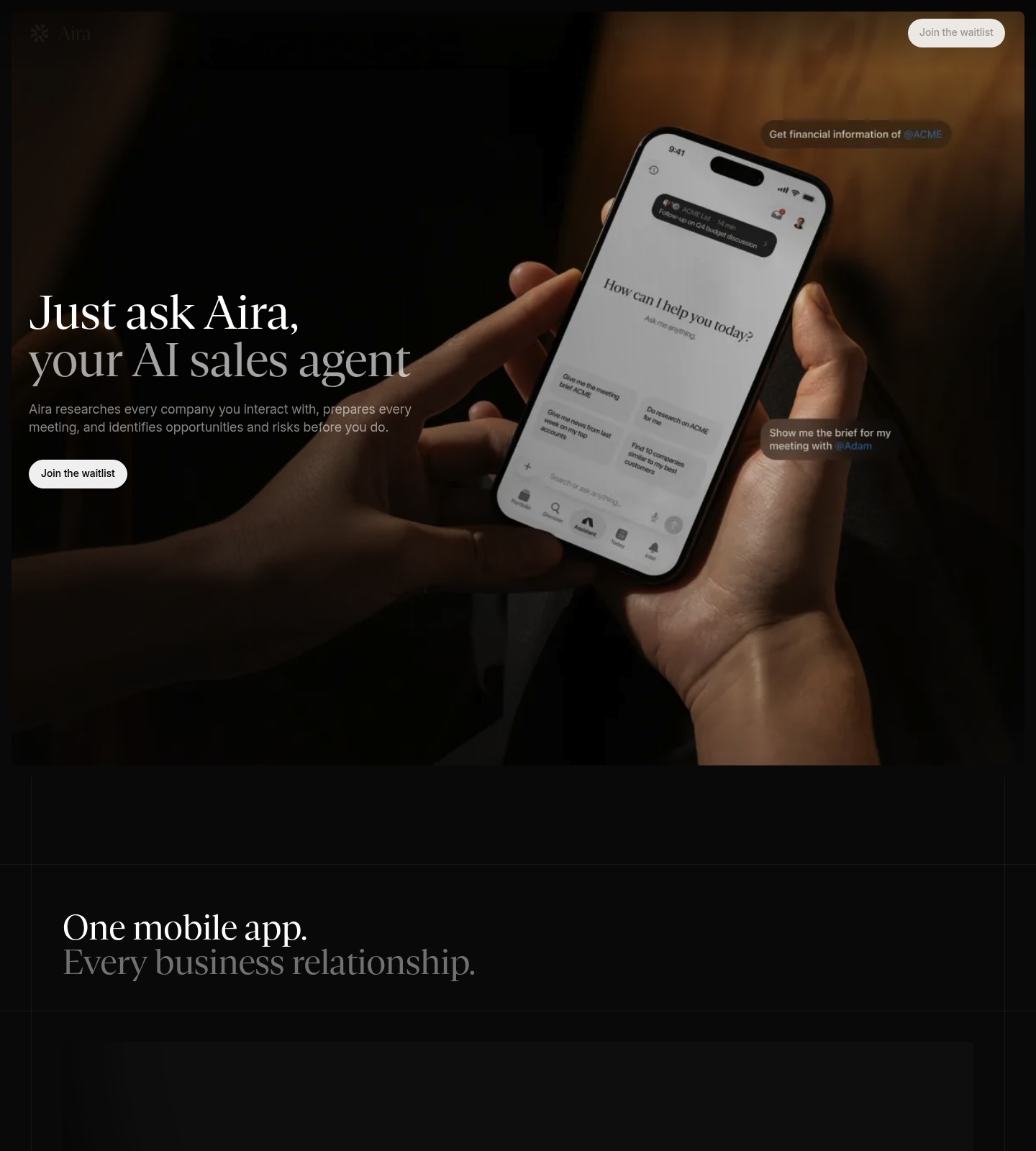 Saaspo | Aira Landing Page