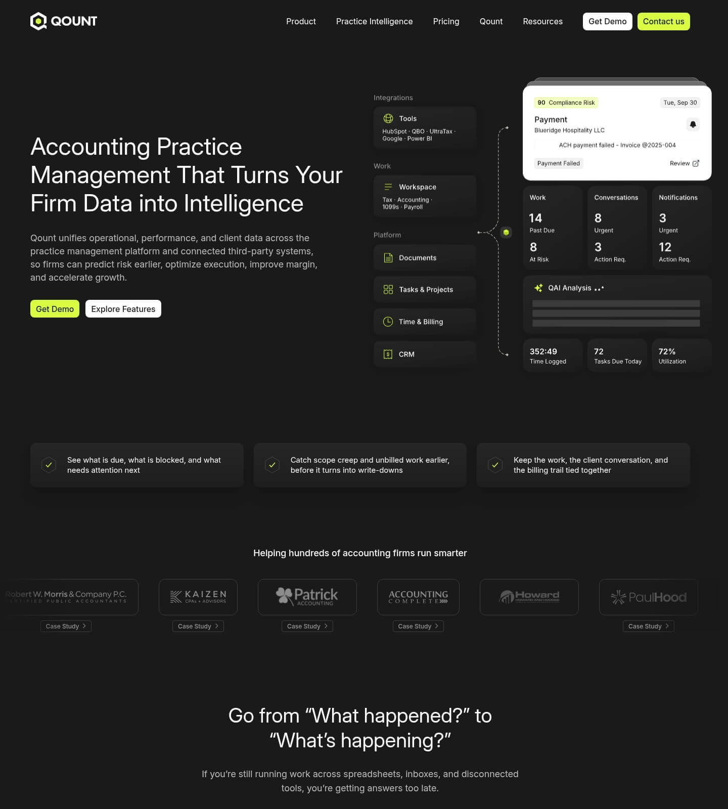 Saaspo | Qount Landing Page