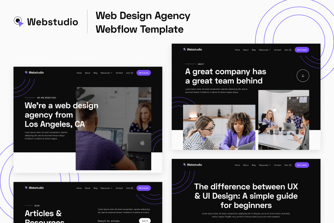 Contact - Webstudio X - Webflow Ecommerce website template