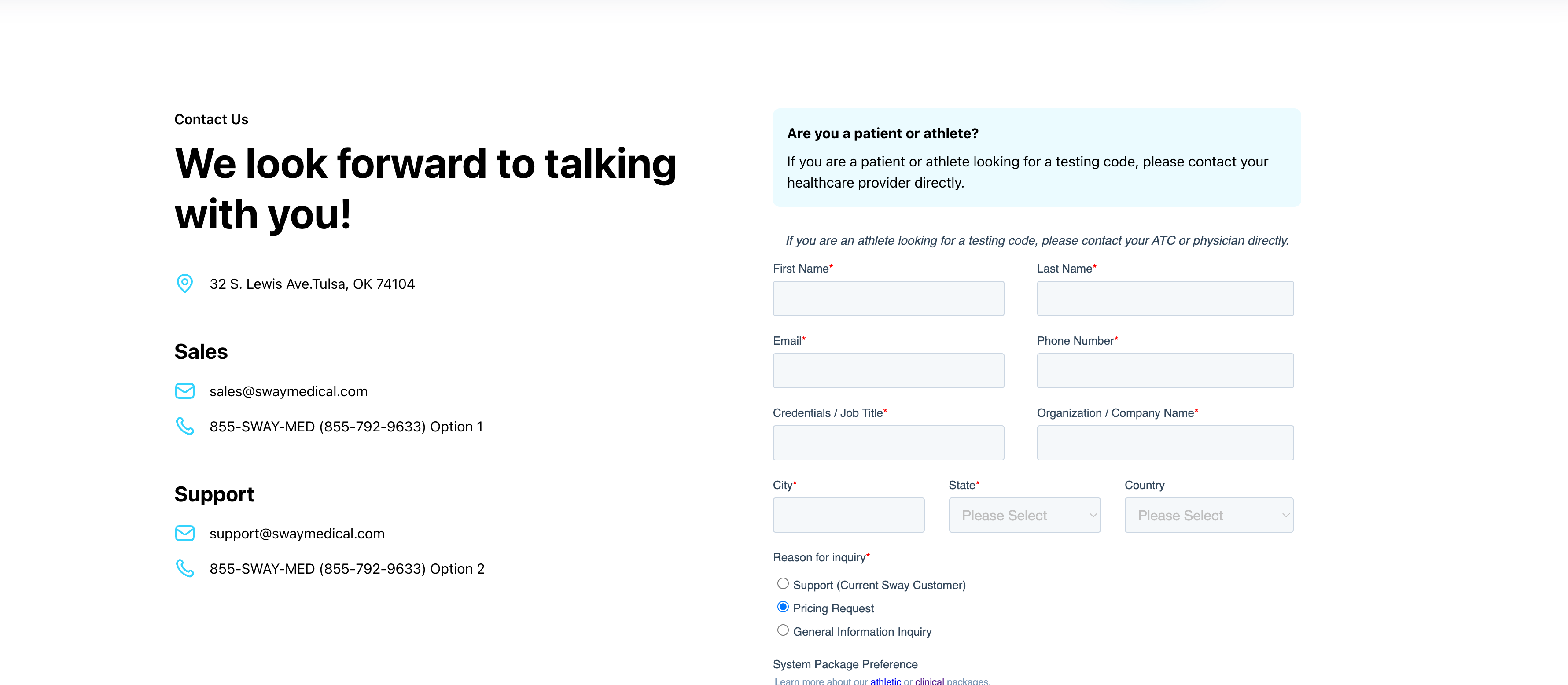 Contact | Sway Medical