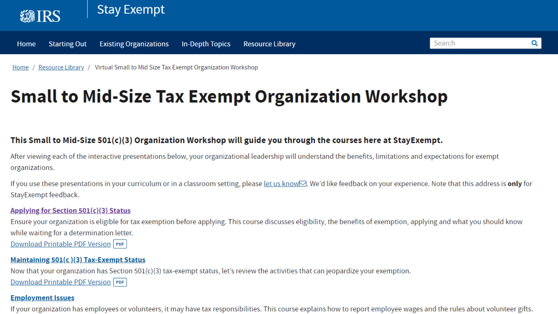 FREE IRS On-Demand Tax Exempt Organization Workshop | Grant Ready Kentucky