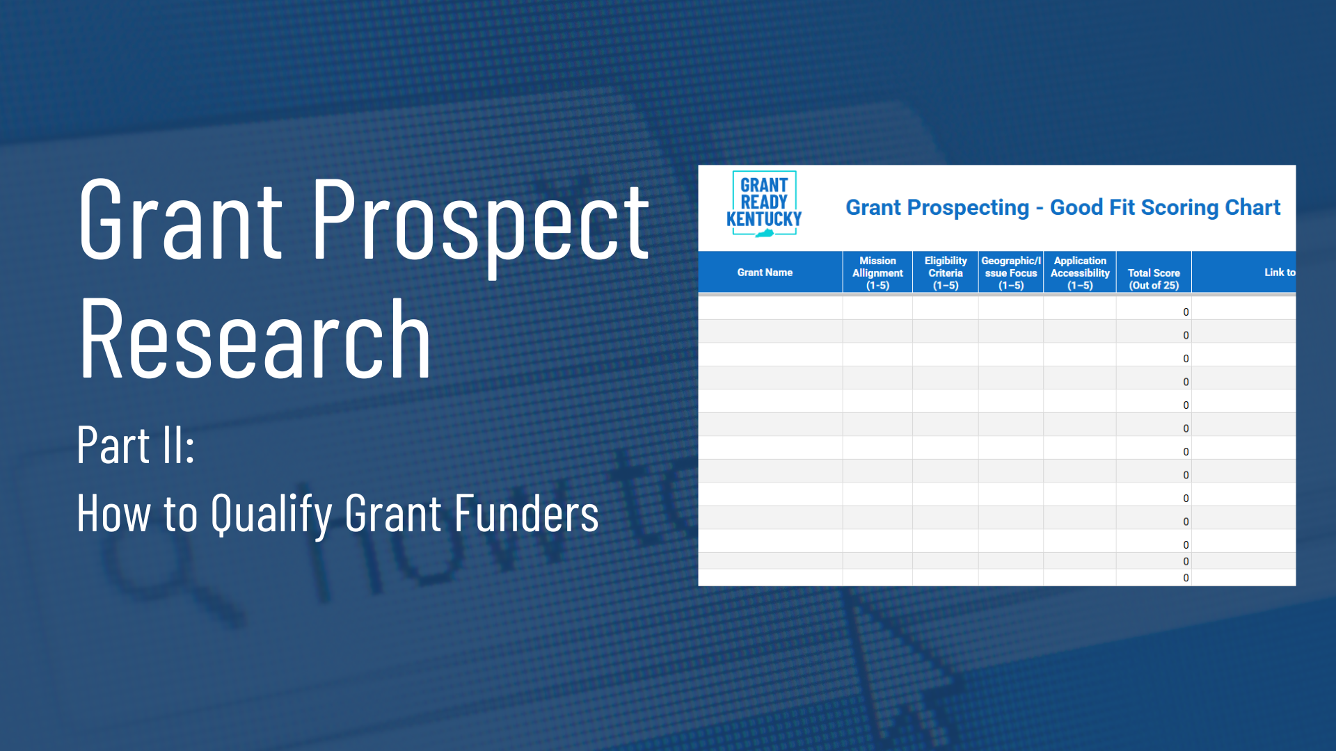Grant Prospect Research Part II | Grant Ready Kentucky