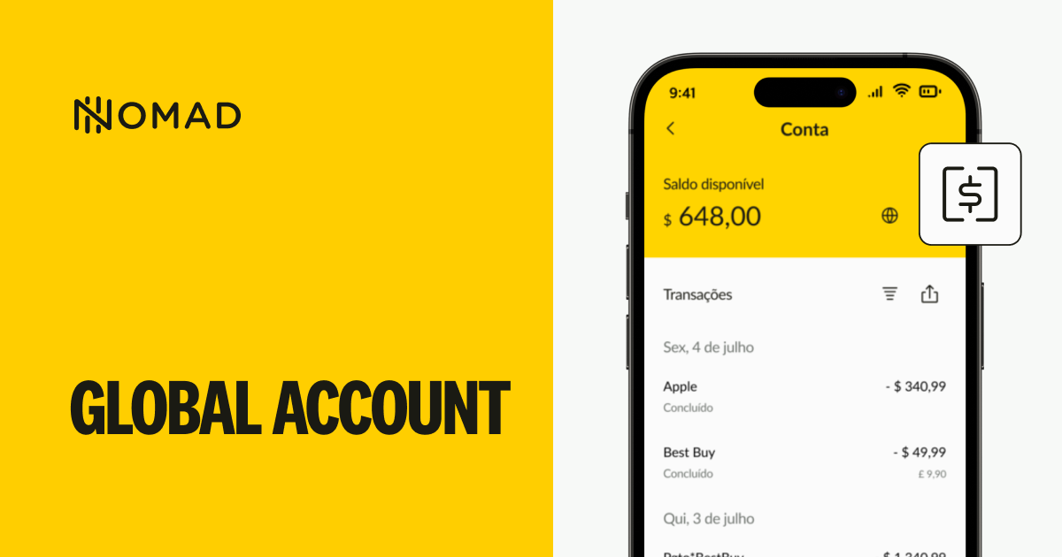 Nomad Account: 100% digital international account