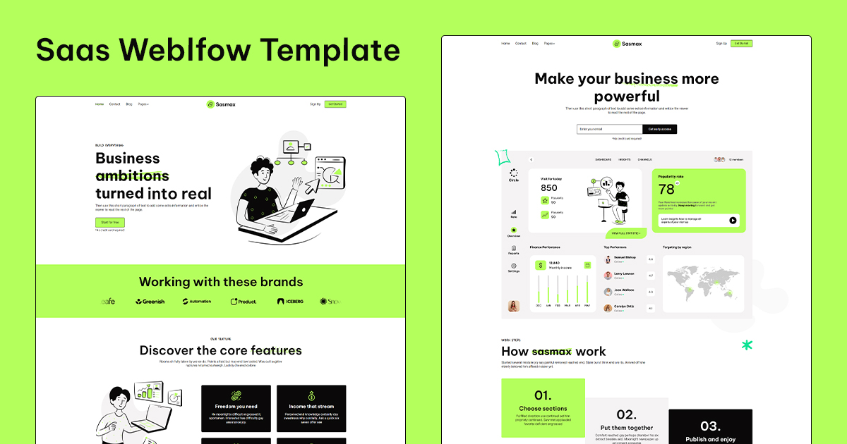 Sasmax - Webflow HTML Website Template