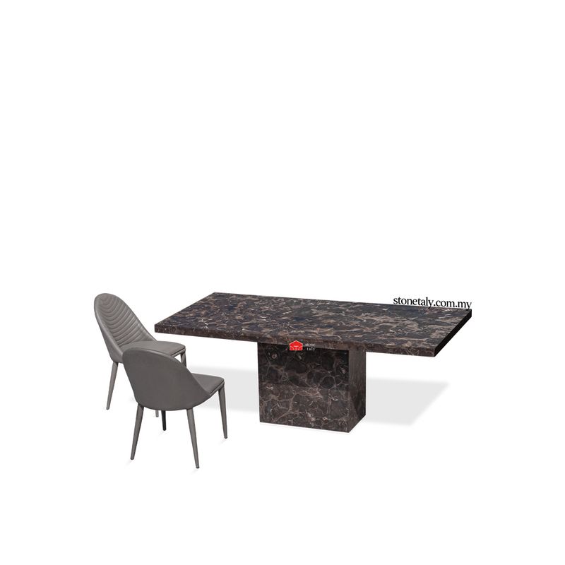 Luxury Brown Rectangular Marble Table | 6 to 8 Seaters | Oriental Brown ...