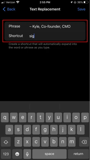 Add a Text Message Signature + Text Message Signature Ideas