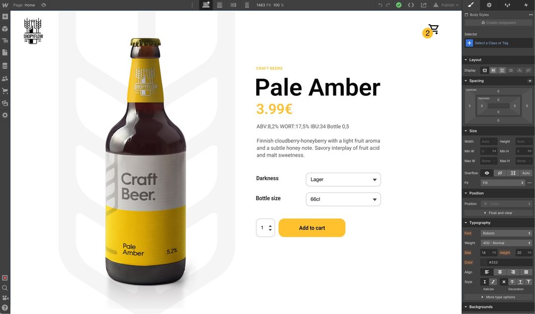 Shopyflow Docs: User Menu