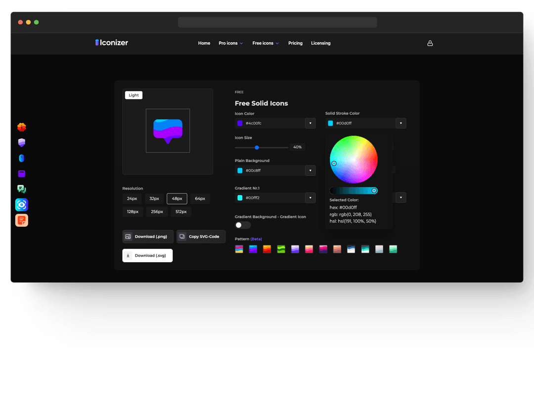 Iconizer: Customizable Icon Sets for your Design! Custom Icons for Free SVG