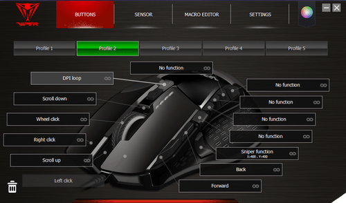 Viper V570 LASER BLACKOUT RGB GAMING MOUSE | Viper Gaming