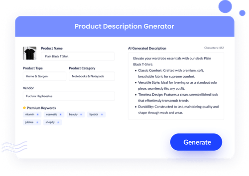 Smartli - Increase your sales with the product description generator