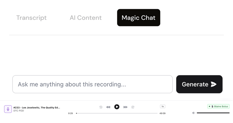 Castmagic - 10x Audio Content With AI