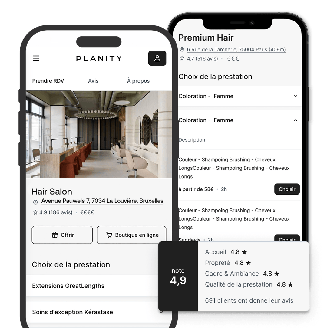 Plateforme de Gestion des rendez-vous Beauté Planity Pro