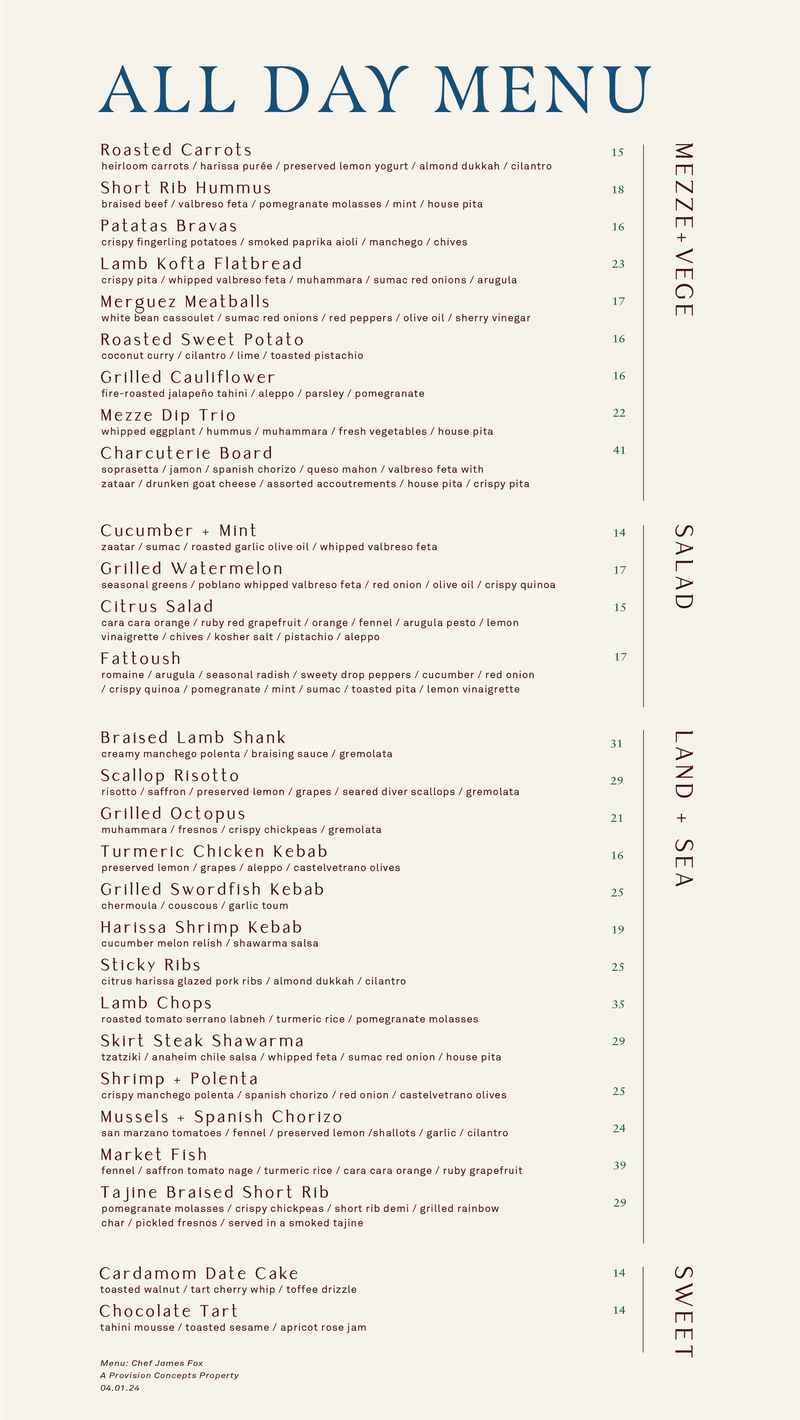 Menu - Riserva Bar + Tapas