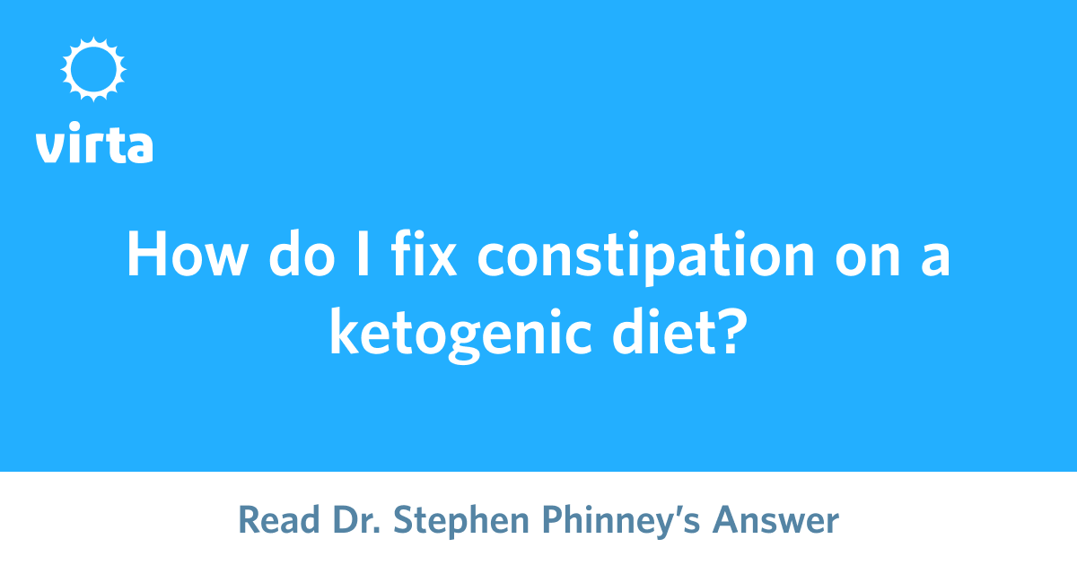 How do I fix constipation on a ketogenic diet?