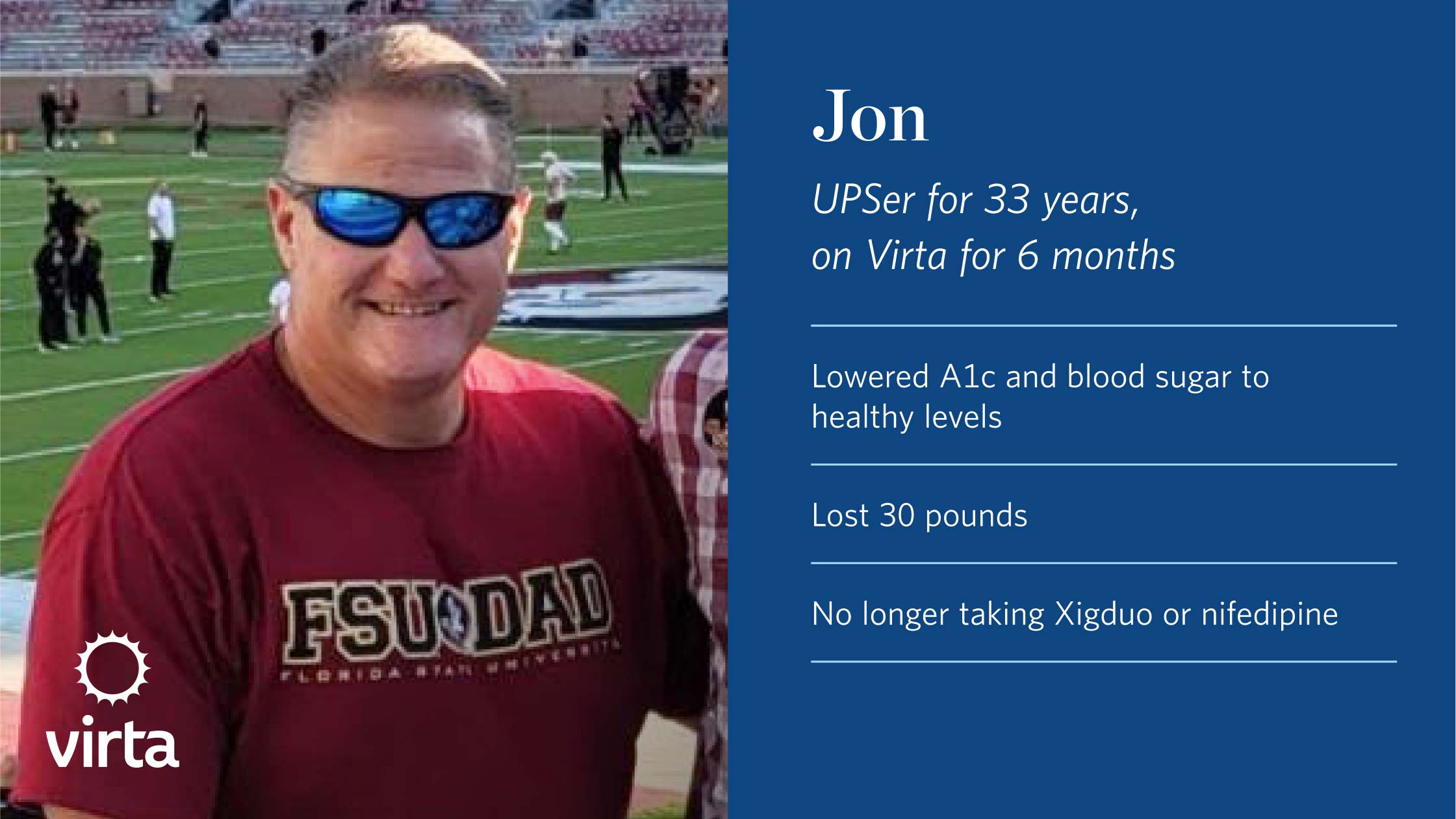 From a diabetes denial to a Virta victory, how Jon changed his life