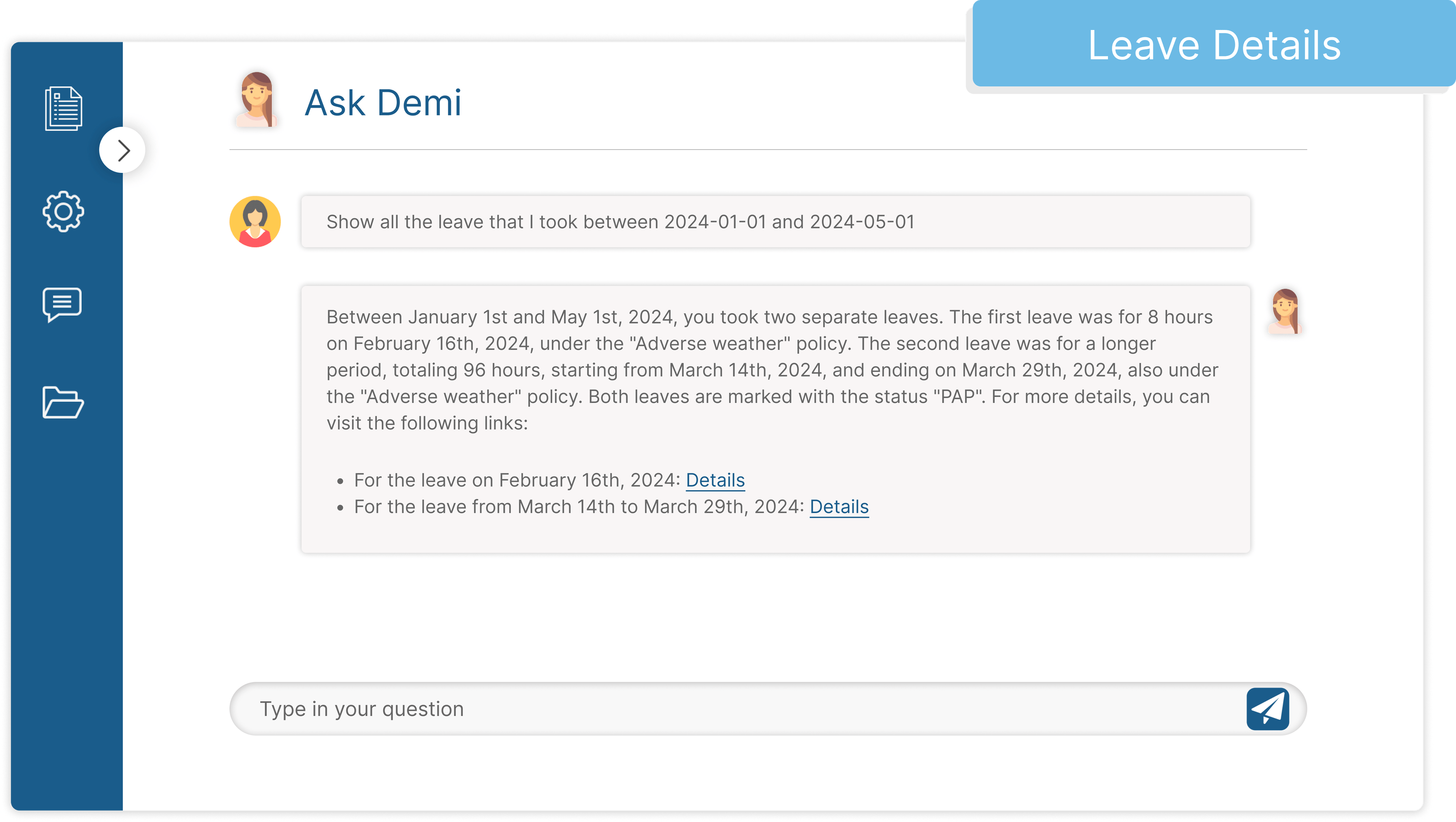 Ask HR | Conversational Interface for HRIS | Chatbot