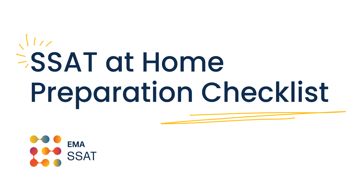 SSAT at Home Preparation Checklist | Official SSAT