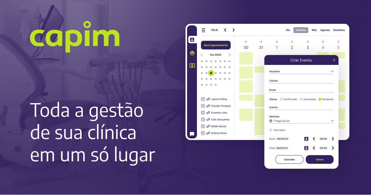 Toda a gestão da sua clínica em uma única plataforma - Capim