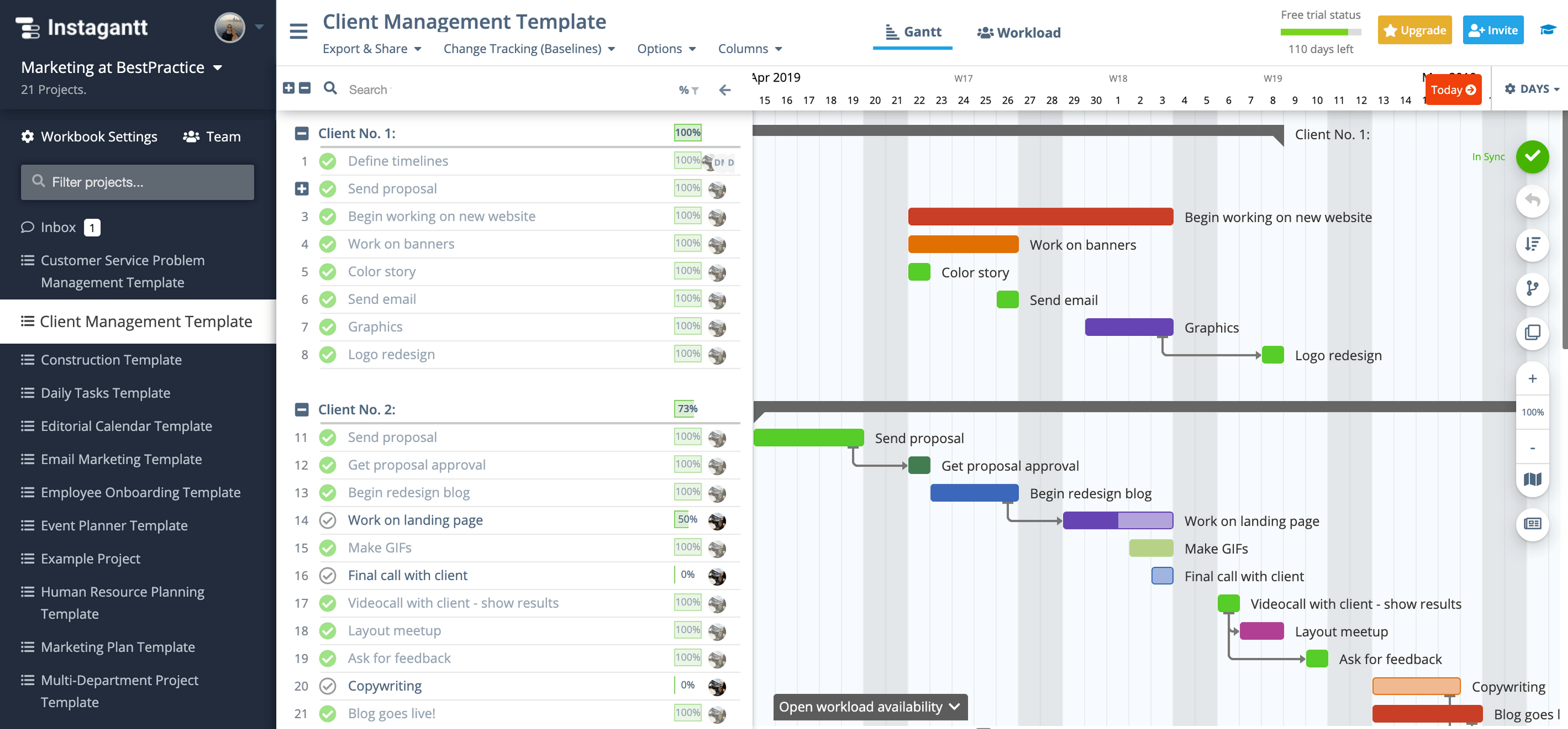 Client Management Template for Marketing Professionals