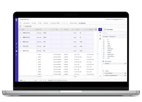 Convert PCAP to CSV | Popular Tools | Gigasheet