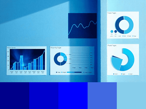 Modelos profissionais de apresentação em azul | Presentations.AI