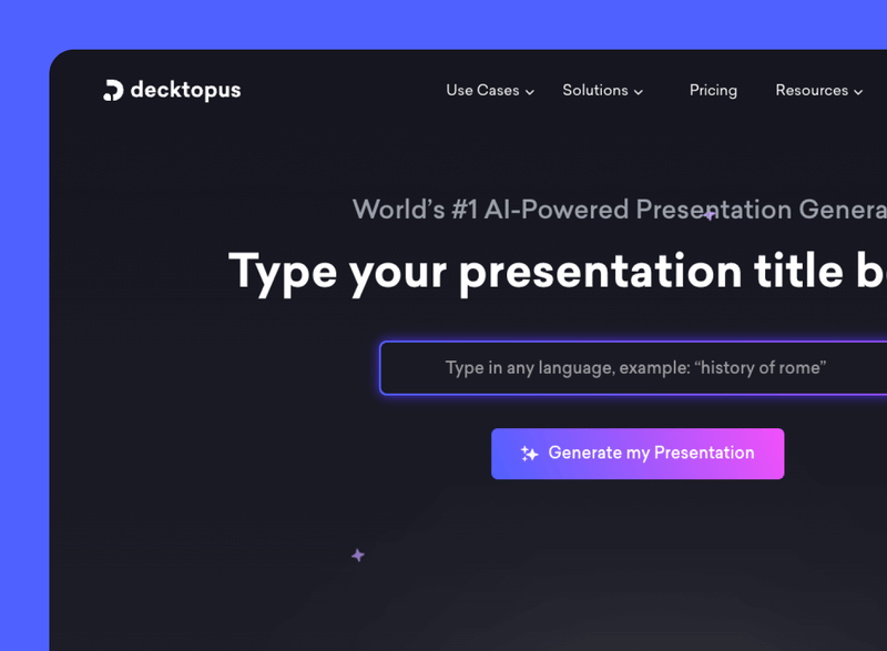 Decktopus vs Presentations.AI | Find the Best AI Presentation Tool