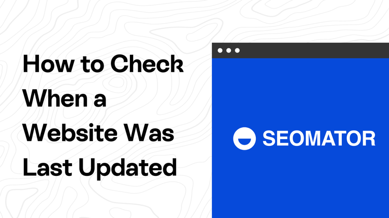 How to Check When a Website Was Last Updated - SEOmator